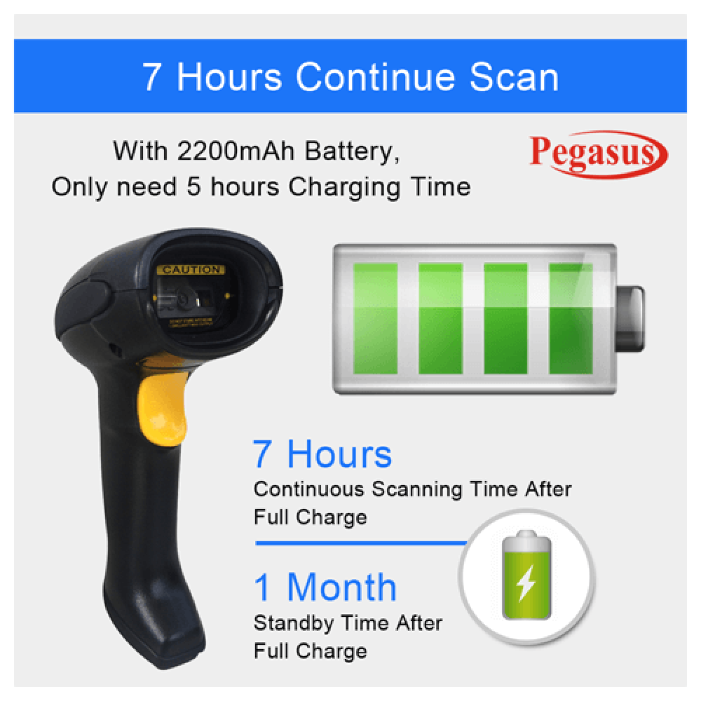 Pegasus PS3260 Wireless 2D QR Barcode Scanner for UID / Aadhaar Card ...